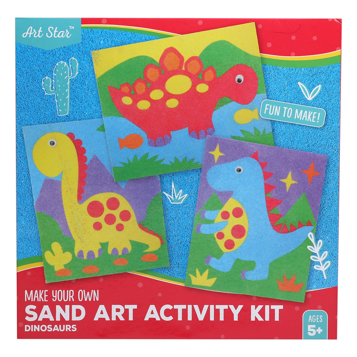 Art Star Make Your Own Sand Art Activity Kit Dinosaurs