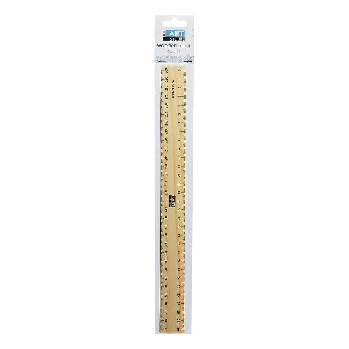 The Art Studio Wooden Ruler 30cm